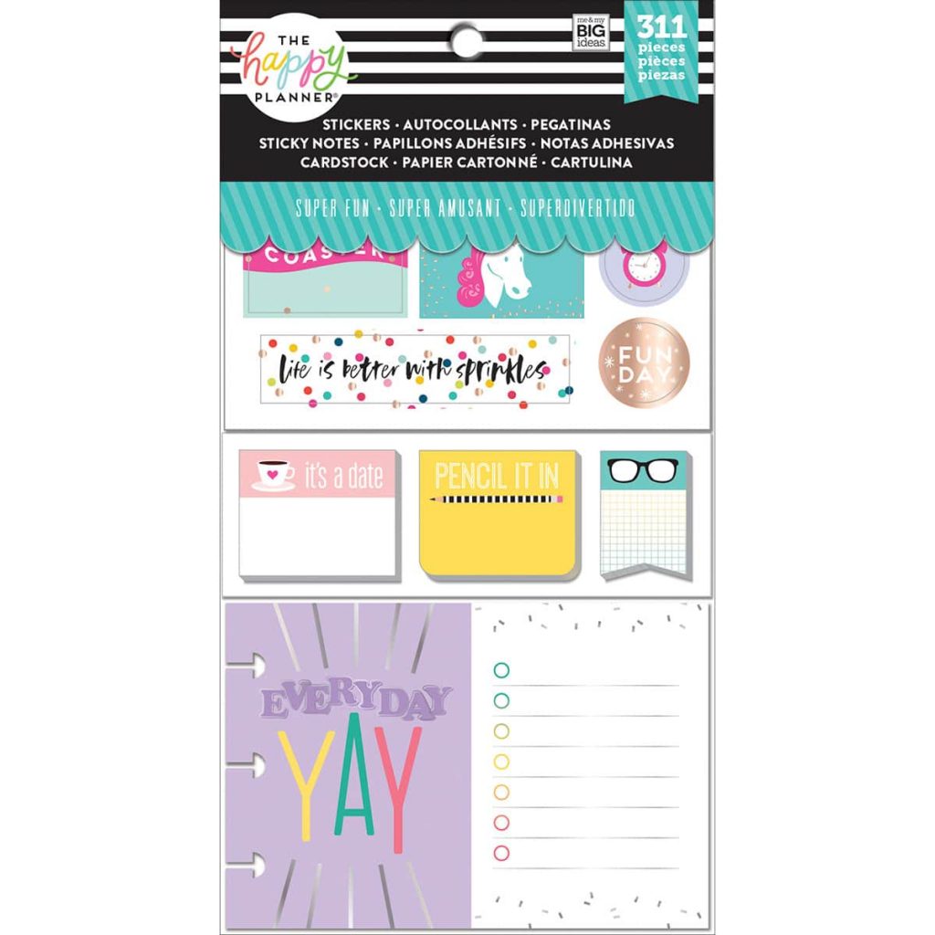 SET DE STICKERS Y POST IT – TAMAÑO CLASSIC – FUN – Crea con Amor
