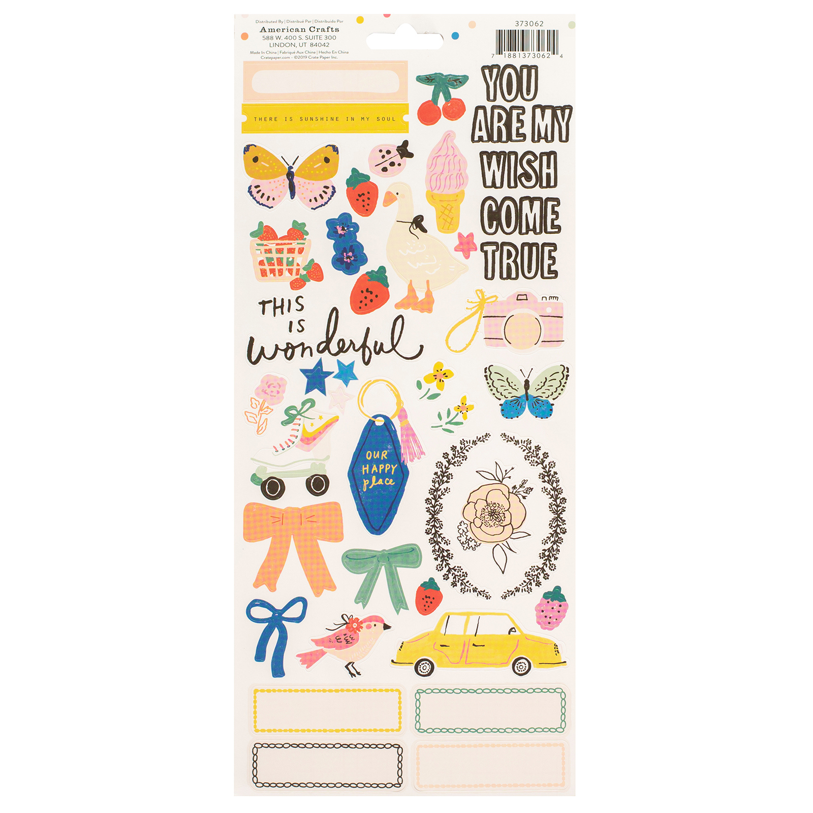 STICKERS 6X12″ – CRATE PAPER – SWEET STORY – Crea con Amor